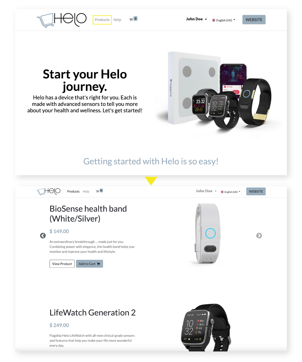 How do I navigate the Helo Health Shop? | info.helohealth.com