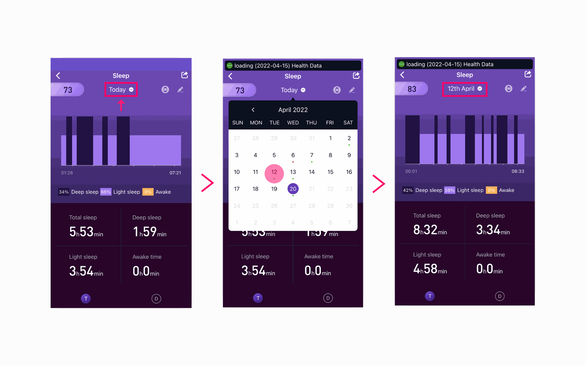 How can I check past records of my Sleep Analysis? | info.helohealth.com