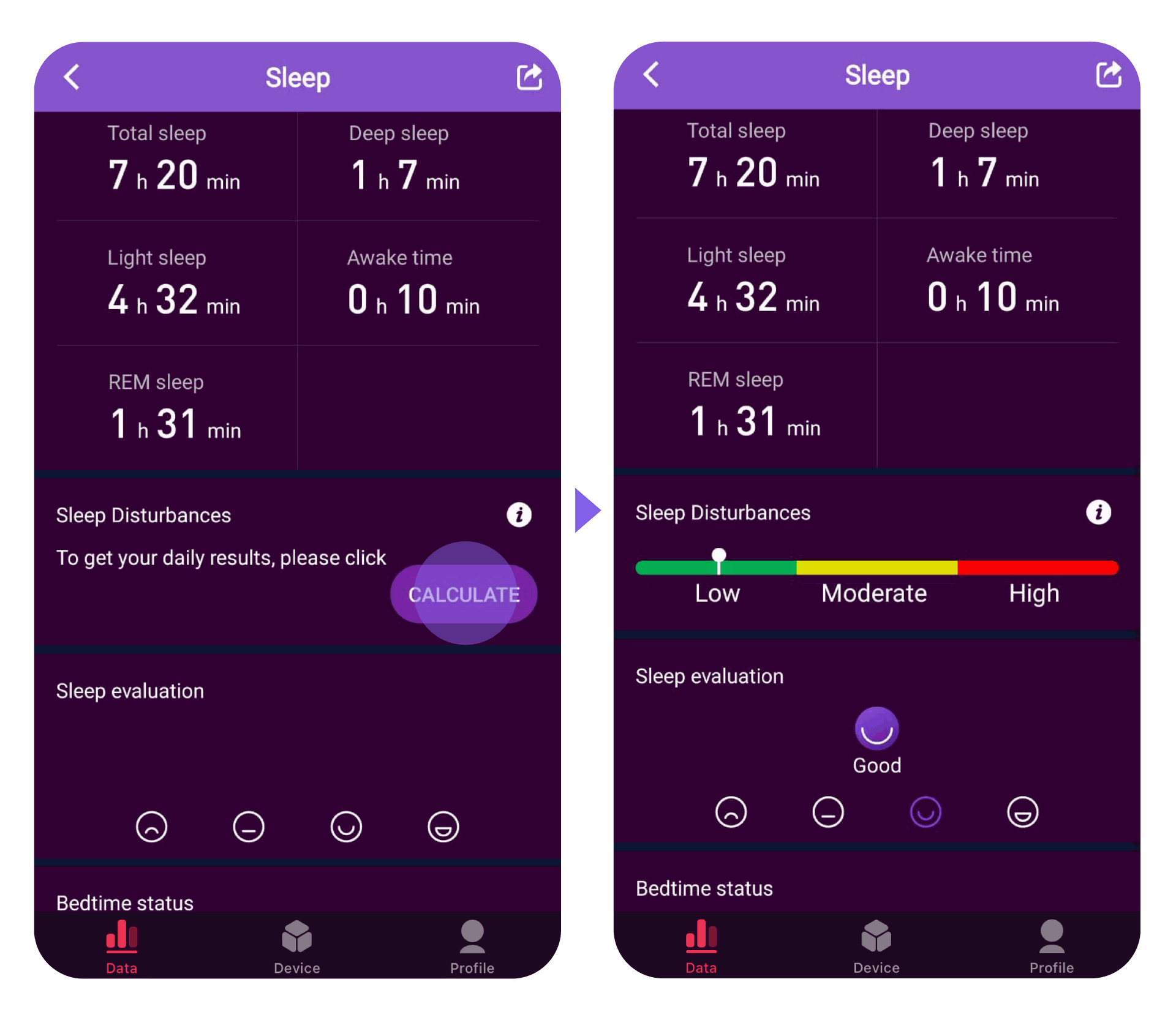 How can I check the Sleep Disturbances feature results? | info ...