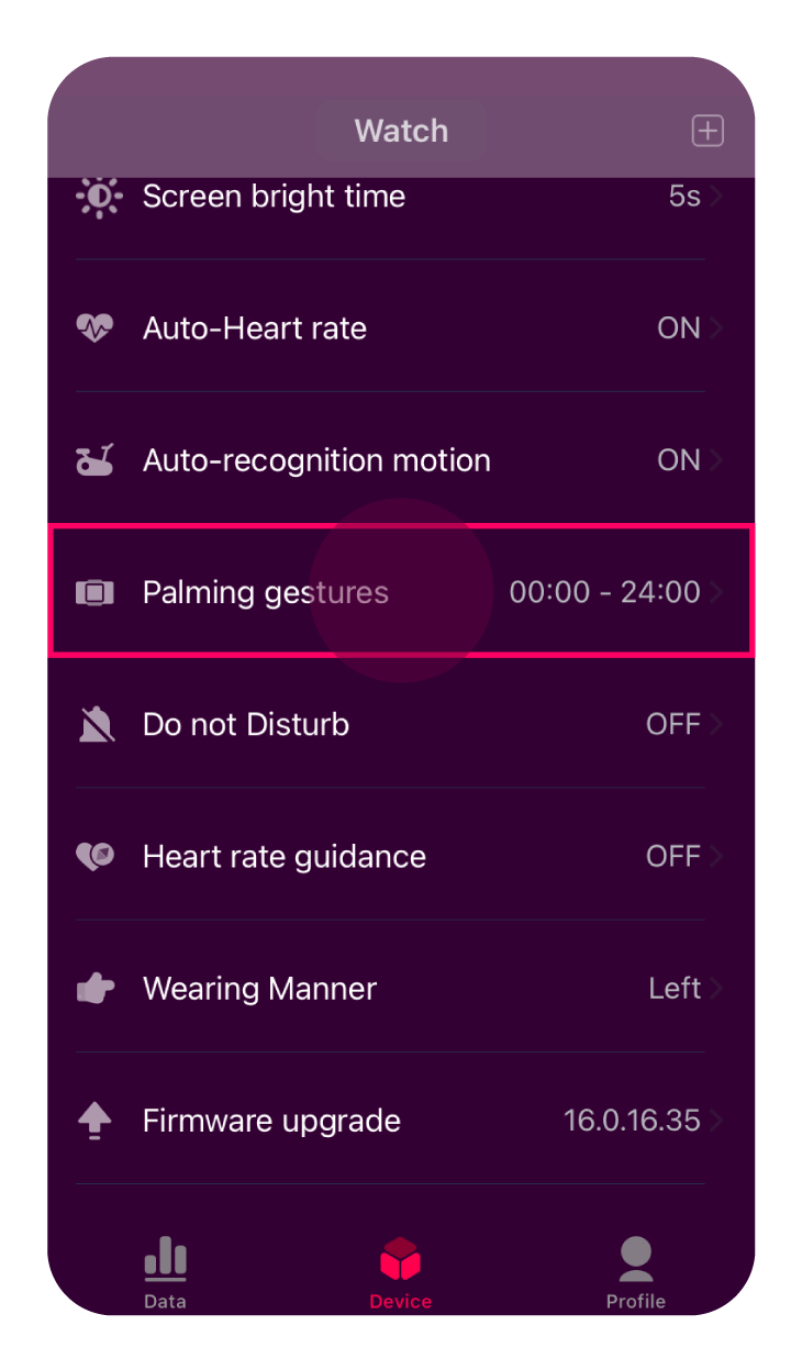 How can I turn off or change the palming gestures? | info.helohealth.com