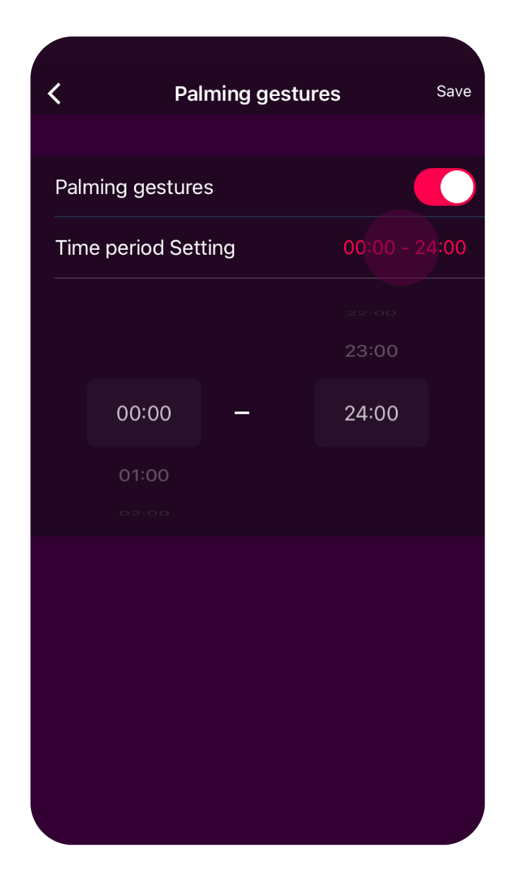 How can I turn off or change the palming gestures? | info.helohealth.com