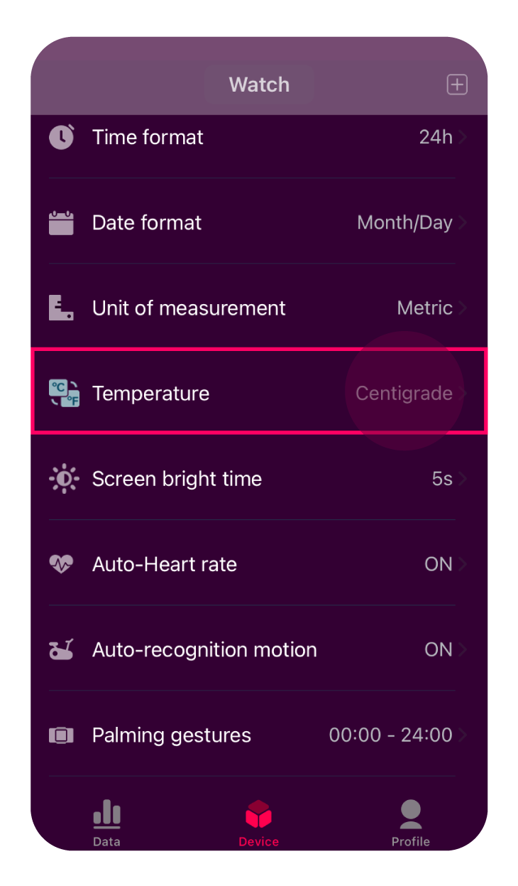 How can I change the weather/Temperature format? | info.helohealth.com
