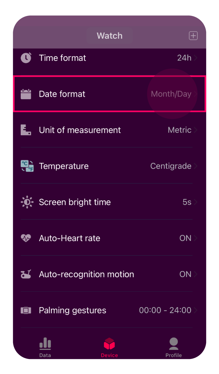 How can I change the date format of my device? | info.helohealth.com