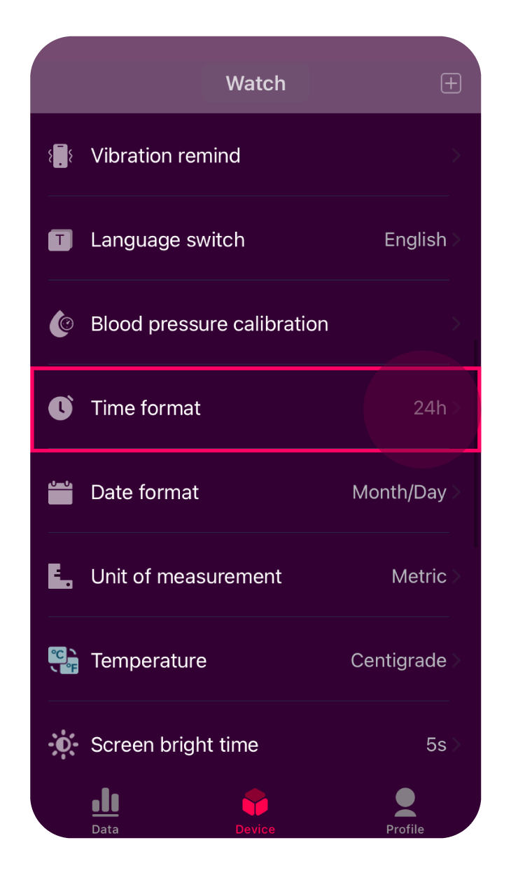 How can I change the Time format of my Watch Lite SE? | info.helohealth.com
