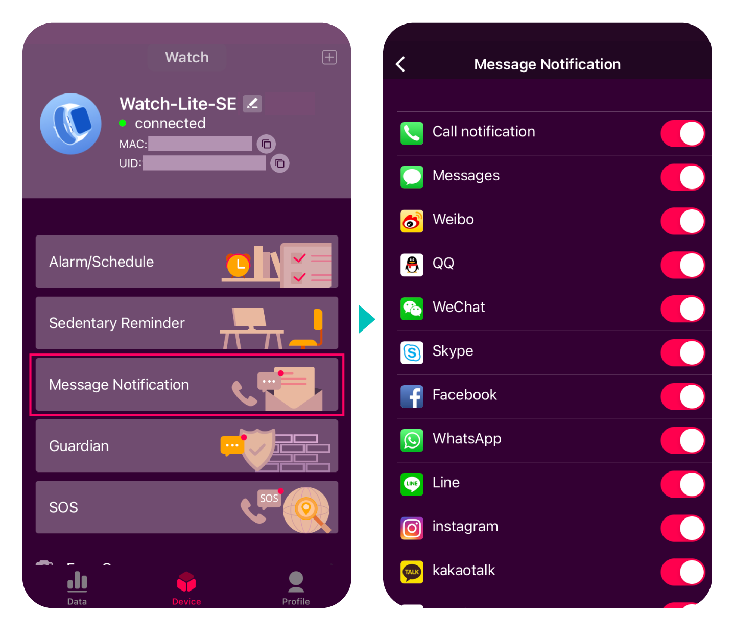 How can I decide which messages to receive on my Watch Lite SE? | info ...